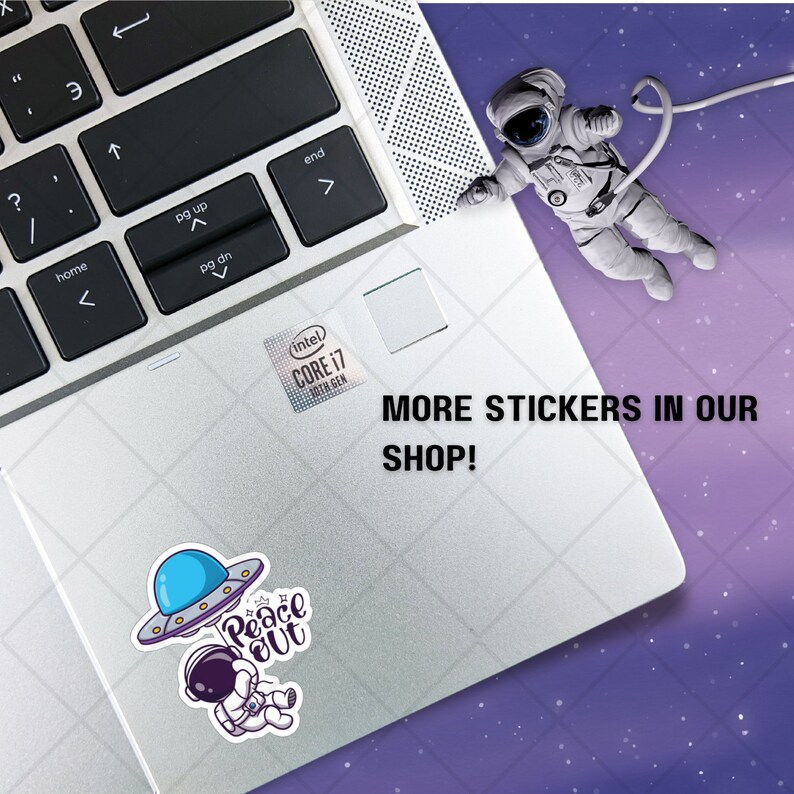 Astronaut Peace Out Die Cut Vinyl Indoor Outdoor Sticker for Outer ...