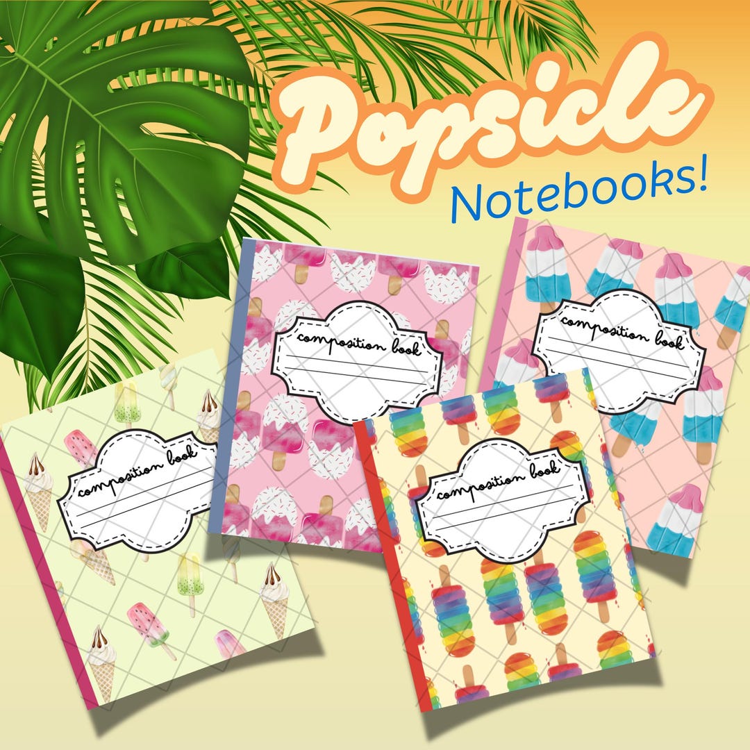 Popsicle Theme Spiral Bound Notebook for Student Kids Teens & Adults ...