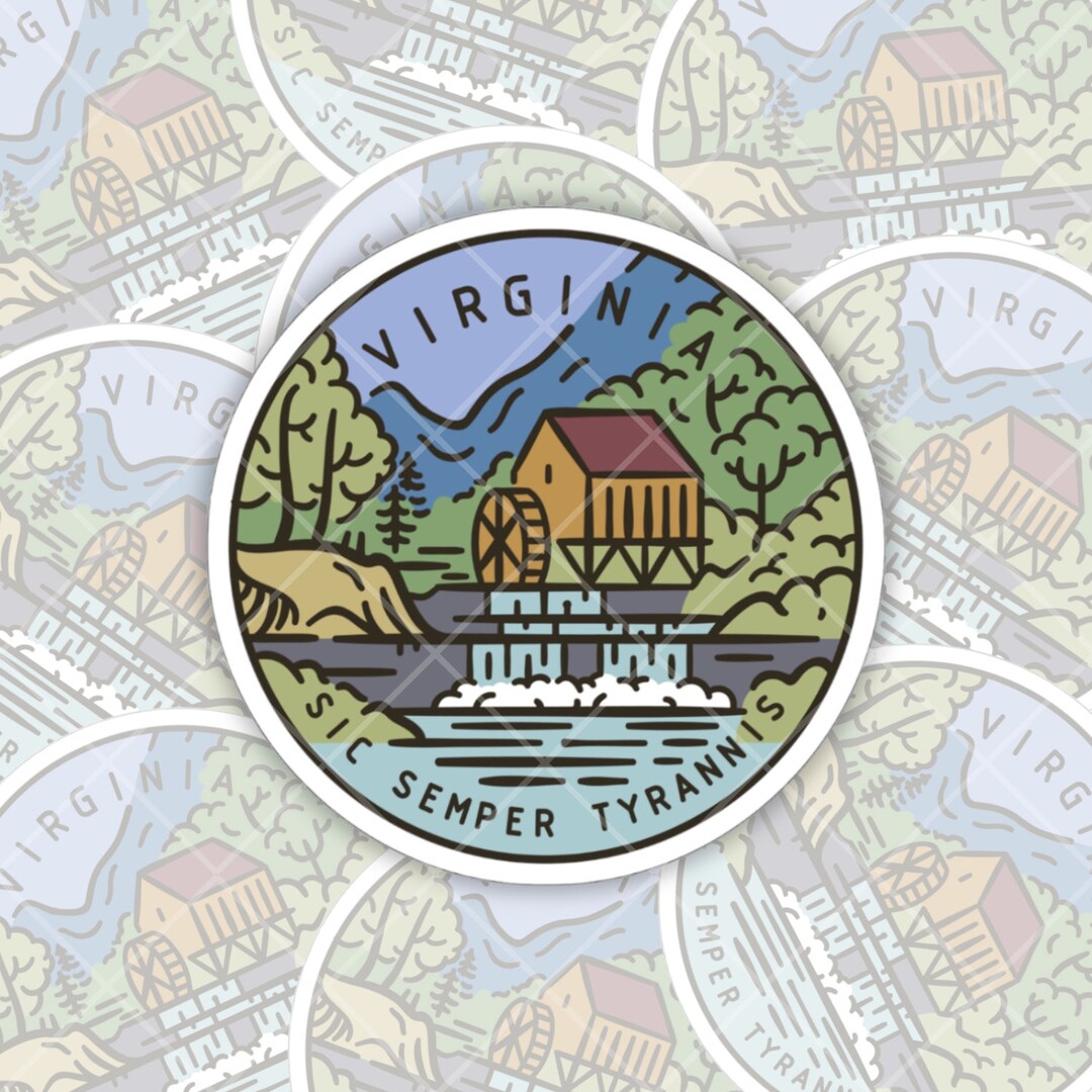 Virginia State Die Cut Vinyl Indoor Outdoor Sticker Adventure Decor for ...