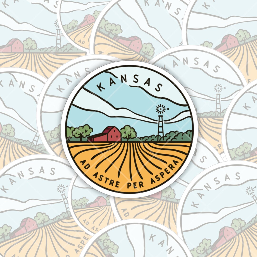 Kansas State Sticker: Die Cut Vinyl, Laptop, Water Bottle Decal - Etsy