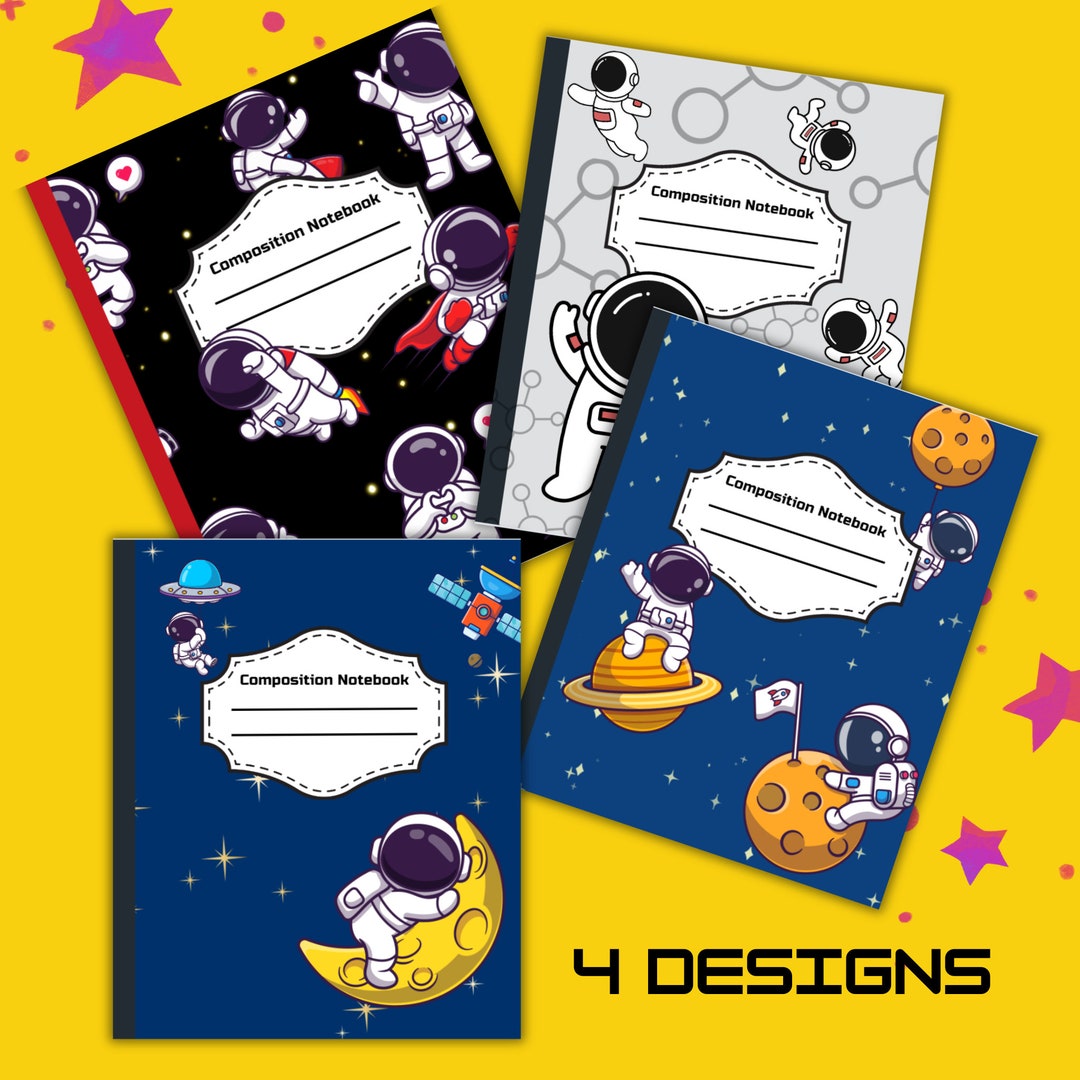 Astronaut Composition Notebook: College Ruled, Cosmic Design - Etsy