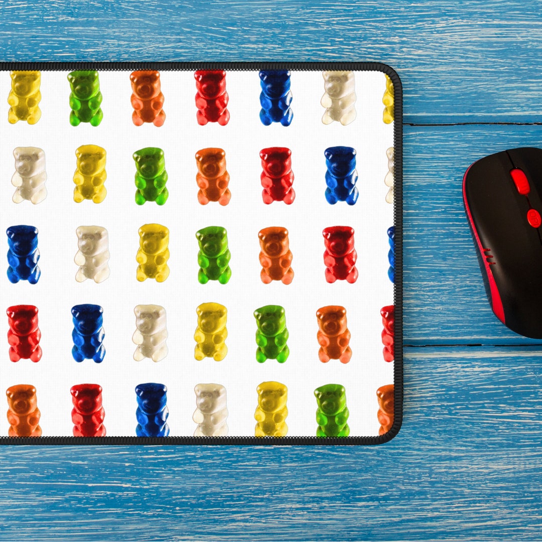 Colorful Gummy Bear Gaming Mouse Pad, Cute Desk Accessories, Non-slip ...