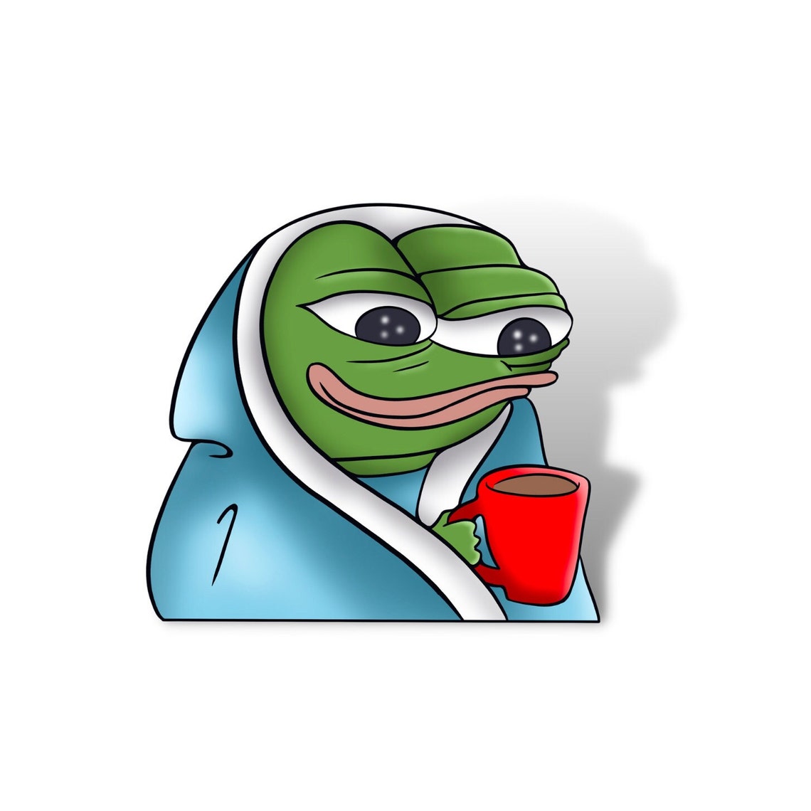 Cozy Pepe Sticker || Vinyl Decal || Meme Sticker || Meme Decal || Funny ...