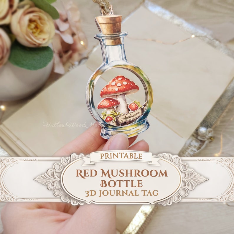 3d Mushroom Apothecary Junk Journal Digi Kit Cricut Tag Mushroom Junk ...