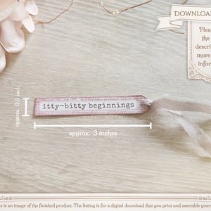 Baby Girl Pink Skinny Word Tags Baby Shower Junk Journal Words Kit ...