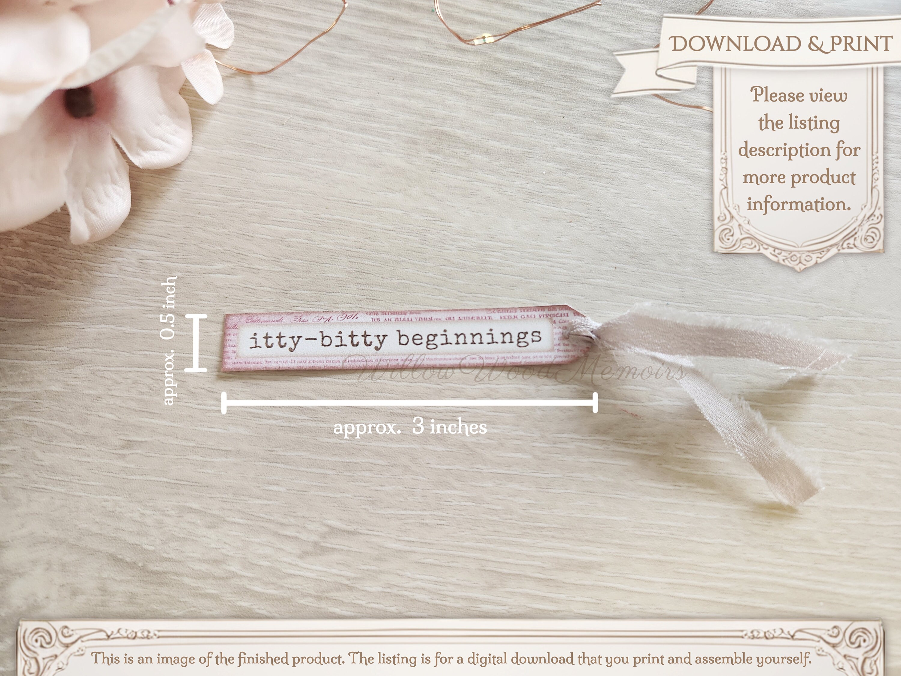 Baby Girl Pink Skinny Word Tags Baby Shower Junk Journal Words Kit ...