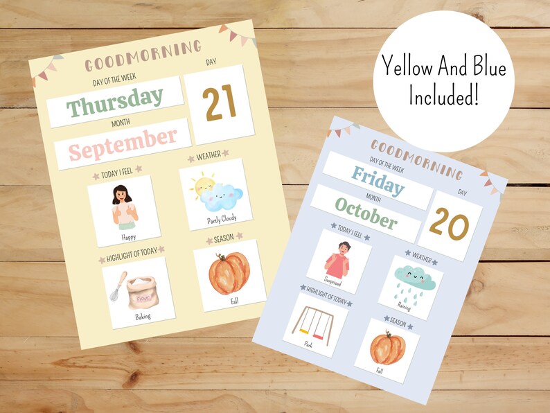 Circle Time Board, Good Morning Board Chart and Cards, Homeschool ...