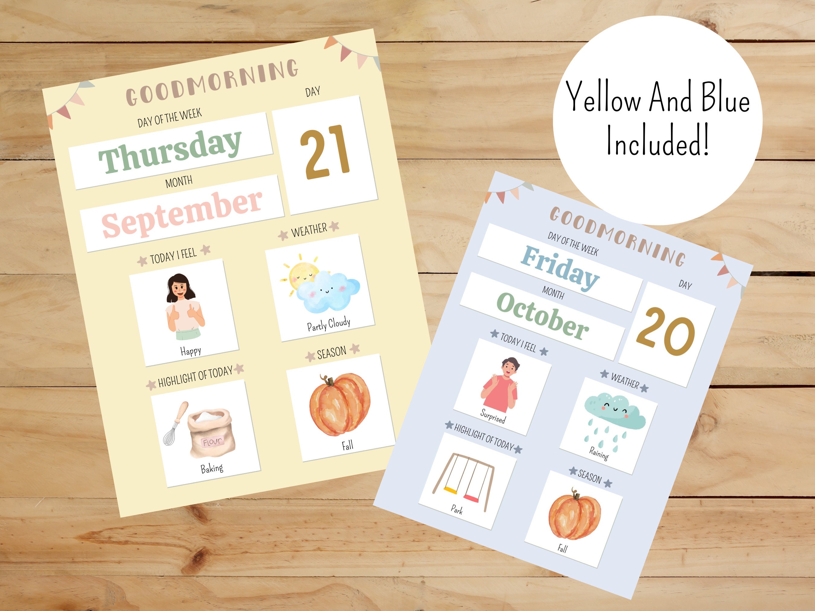 Circle Time Board, Good Morning Board Chart and Cards, Homeschool ...