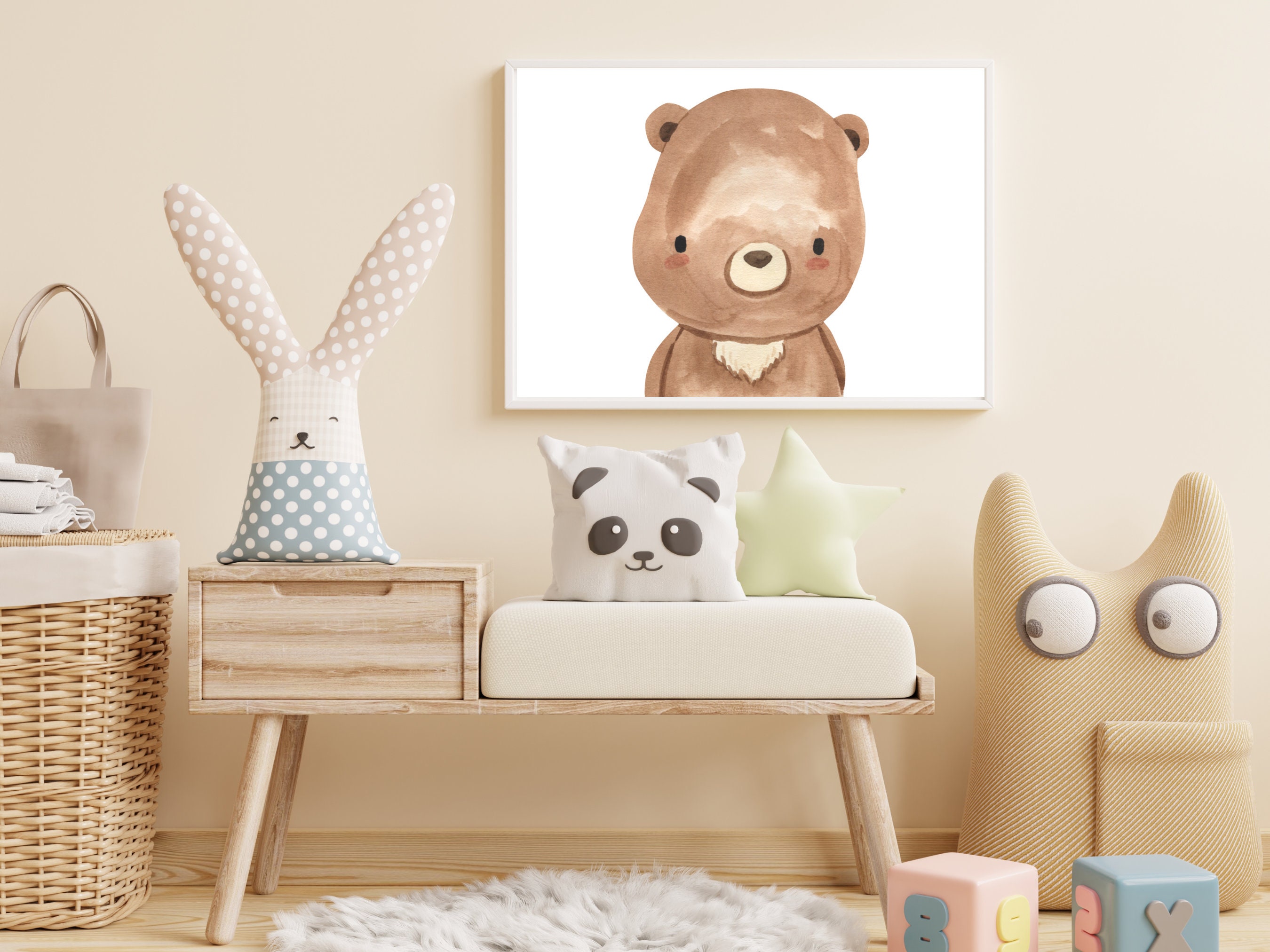 Noah's Ark and Animal Printable, Watercolor Noah's Ark Theme Print for ...