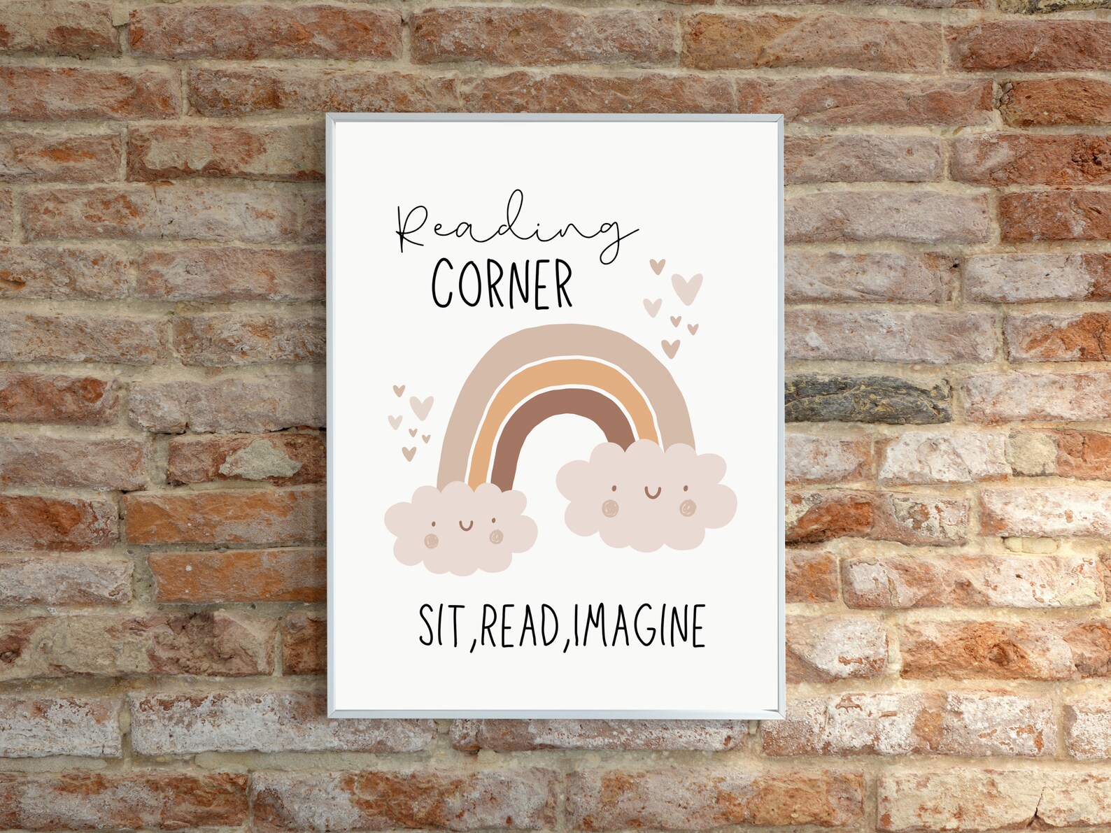 Dreamy Reading Corner Sign, Rainbow Reading Corner Print, Great for ...
