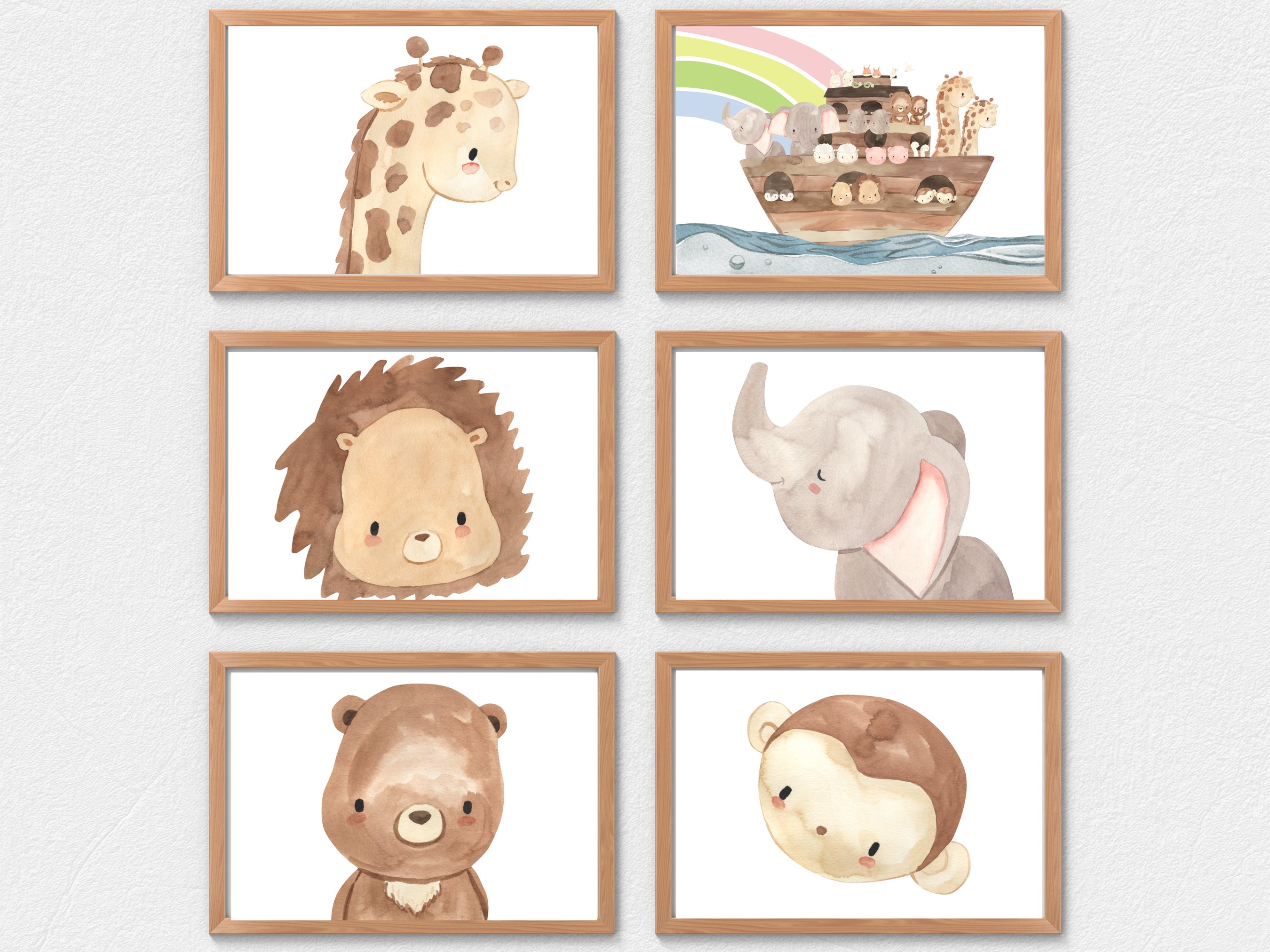 Noah's Ark, Rainbow and Animal Printable, Noah's Ark Theme Print for ...