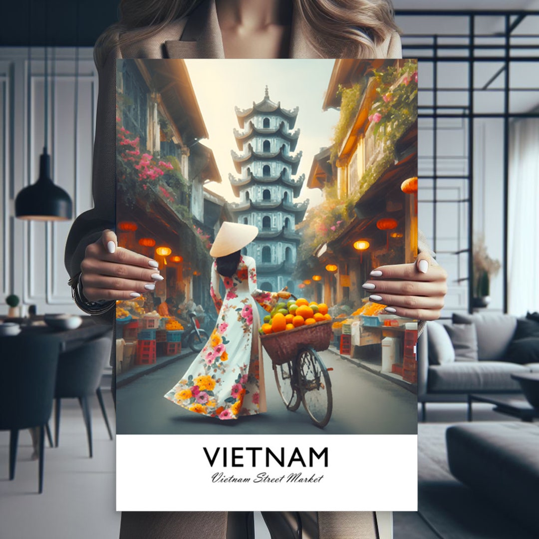 Vietnam Street Market: (poster Print) Beautiful Places Visit Vietnam ...