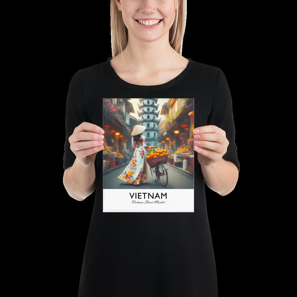 Vietnam Street Market: poster Print Beautiful Places Visit Vietnam Wish ...