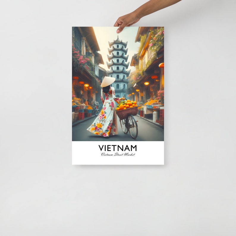Vietnam Street Market: poster Print Beautiful Places Visit Vietnam Wish ...