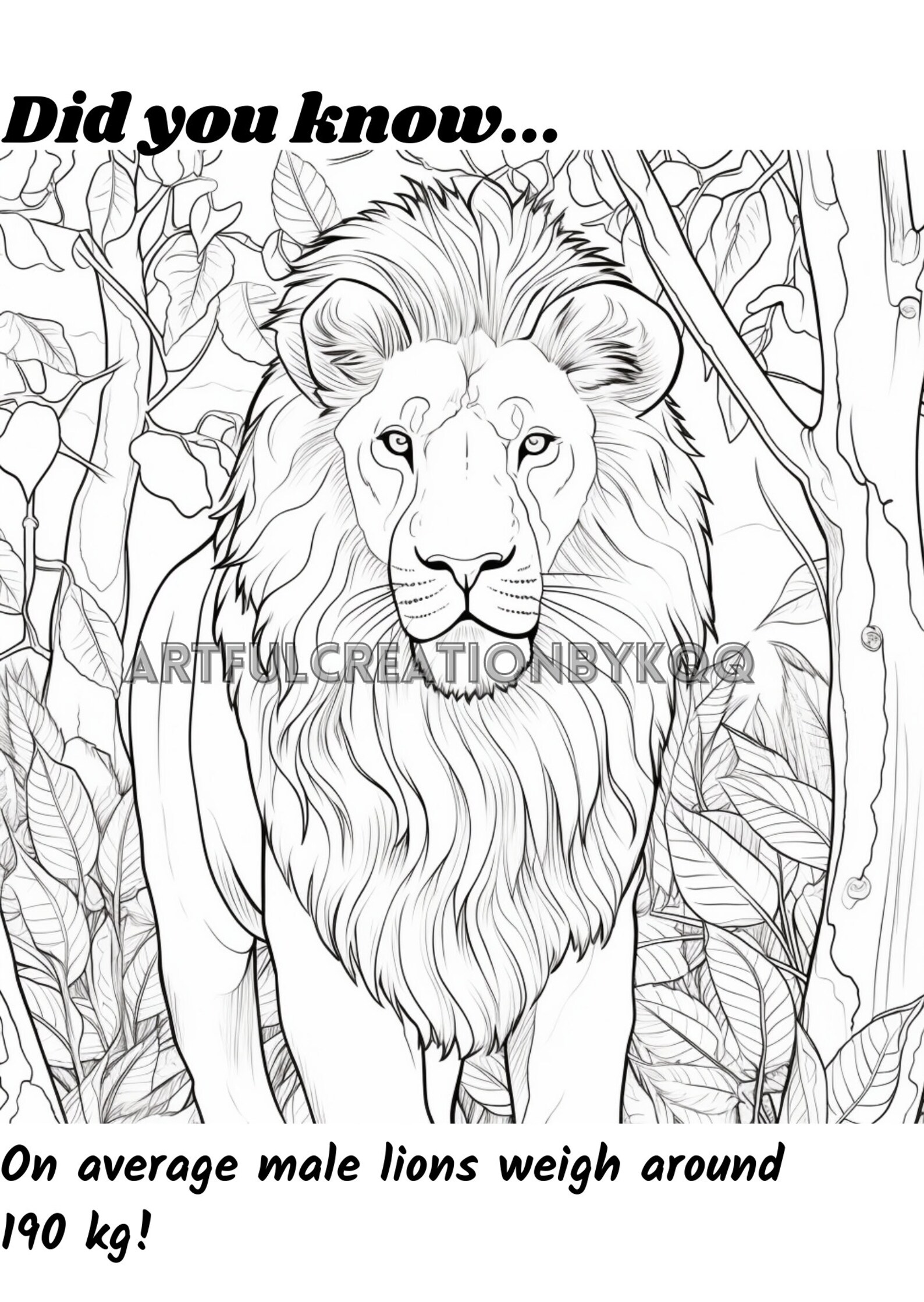 Printable Animal Colouring Pages With Facts for Children - Etsy