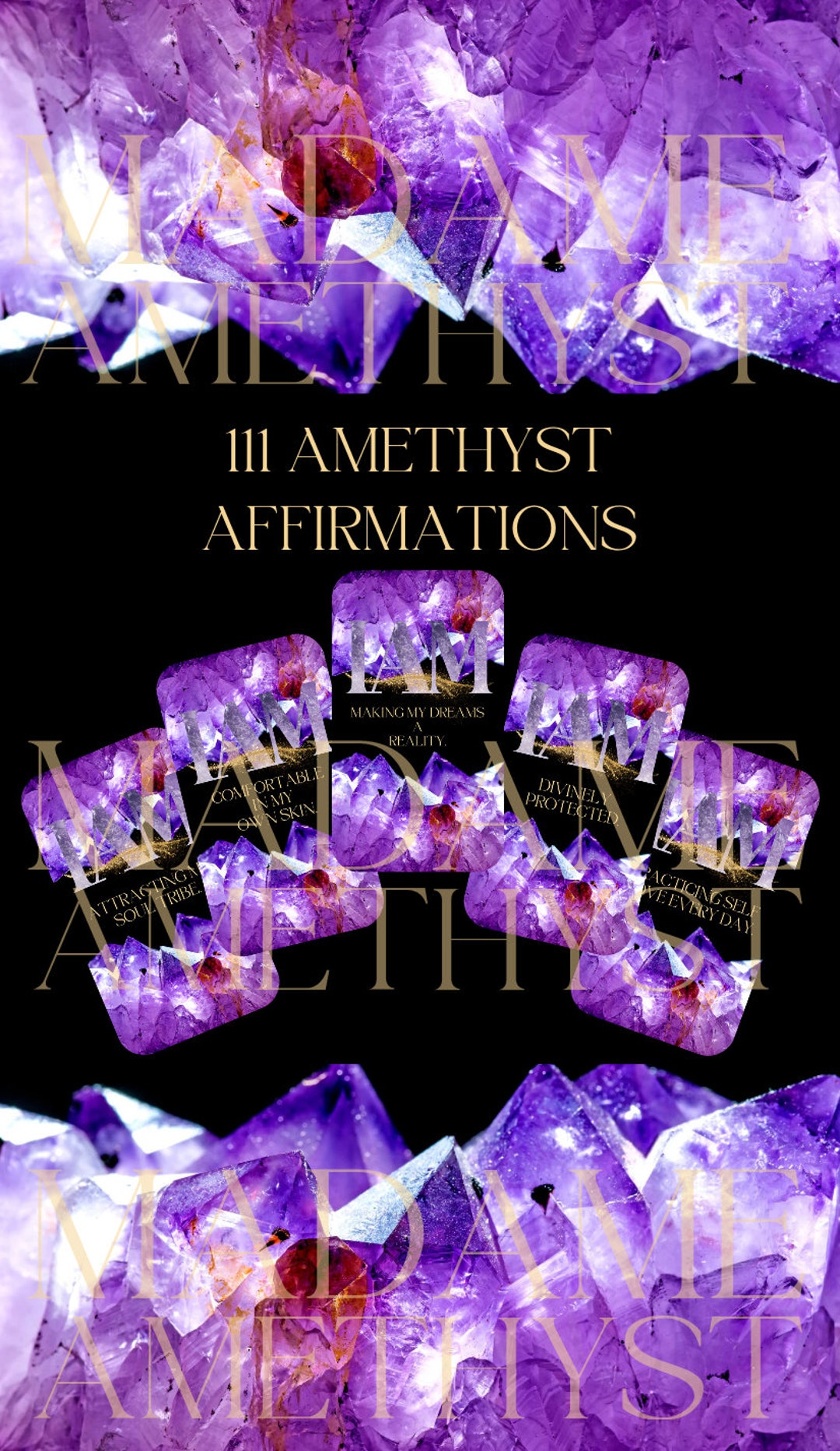 Amethyst Affirmations Printable Deck - Etsy