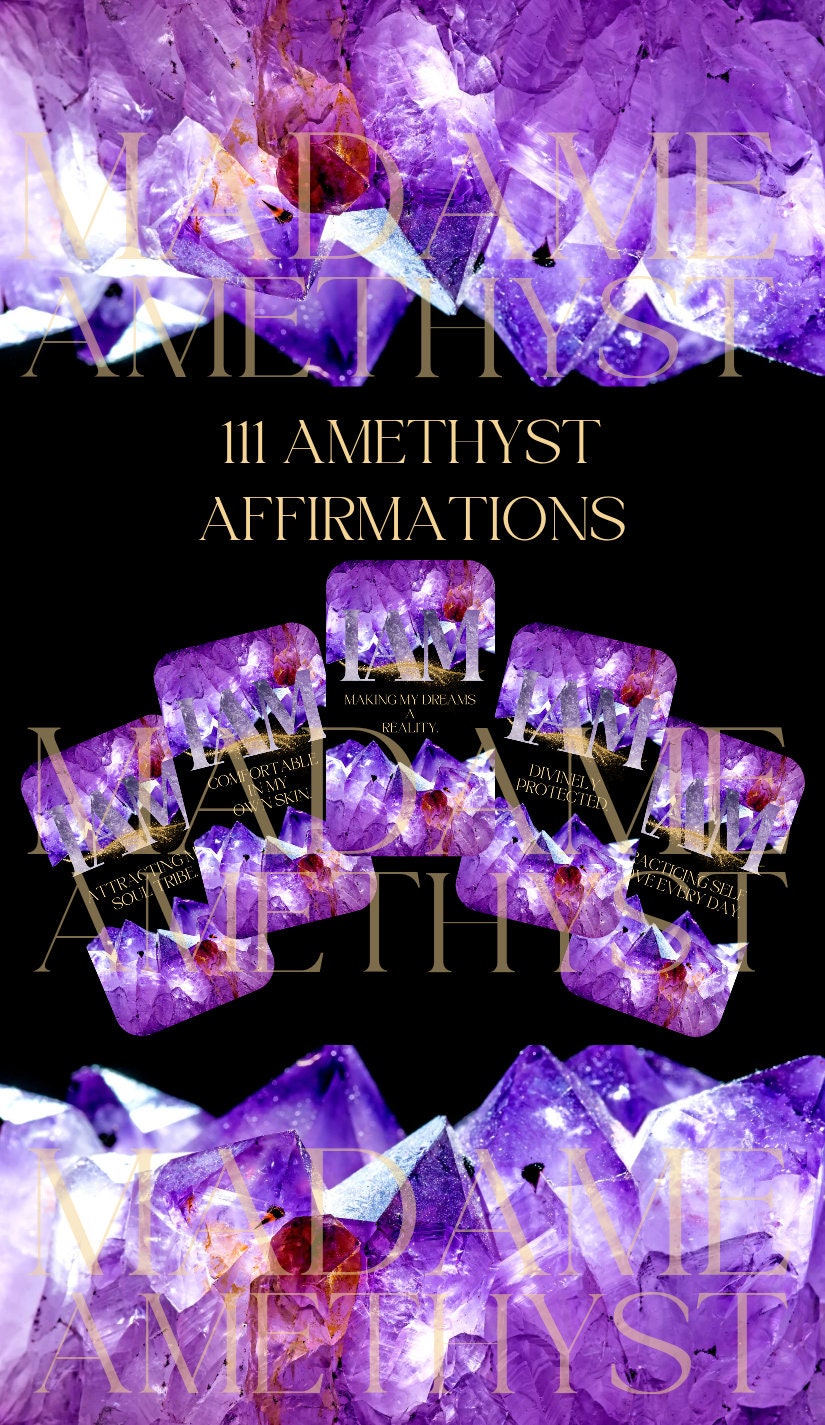 Amethyst Affirmations Printable Deck - Etsy