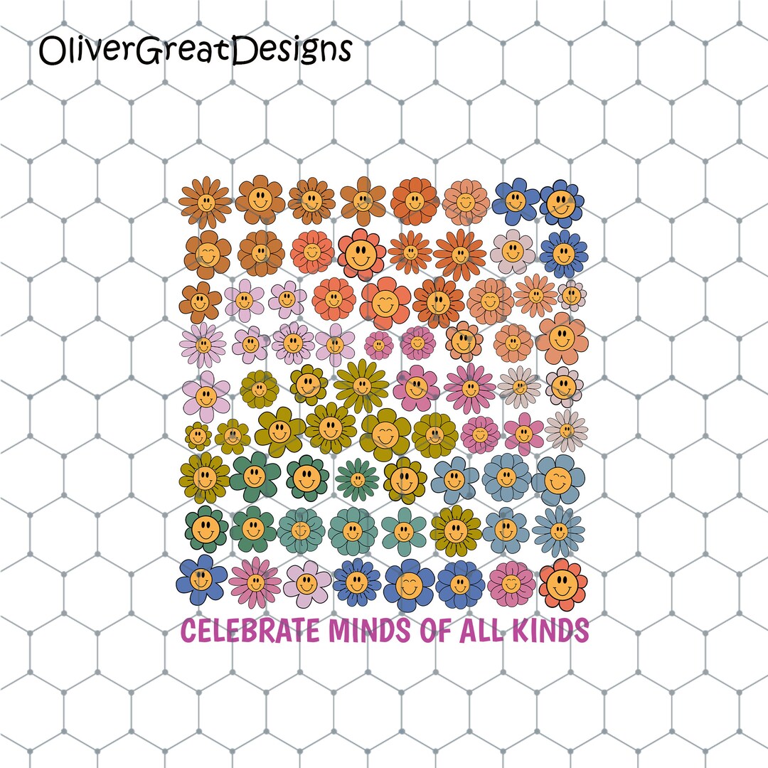 Celebrate Minds of All Kinds Shirt Png, Neurodiversity Png, Autism ...