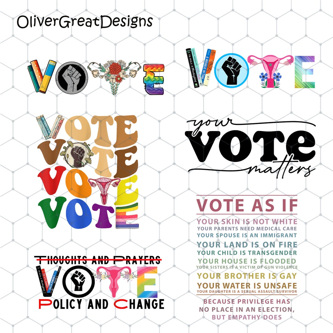Your Vote Matters Sublimation Bundle Png, Vote BLM, Reproductive Rights ...