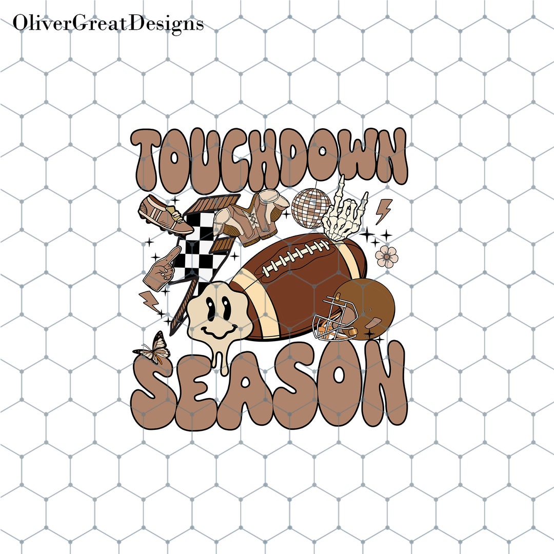 Touchdown Season Retro Football Png Game Day Png Football - Etsy