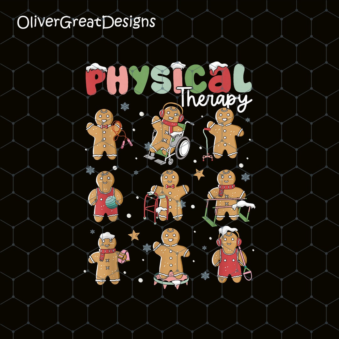 Physical Therapy Christmas Gingerbread Png, PT Christmas Png, Physical ...