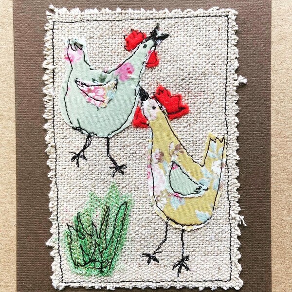 Textile Art Card - Etsy UK