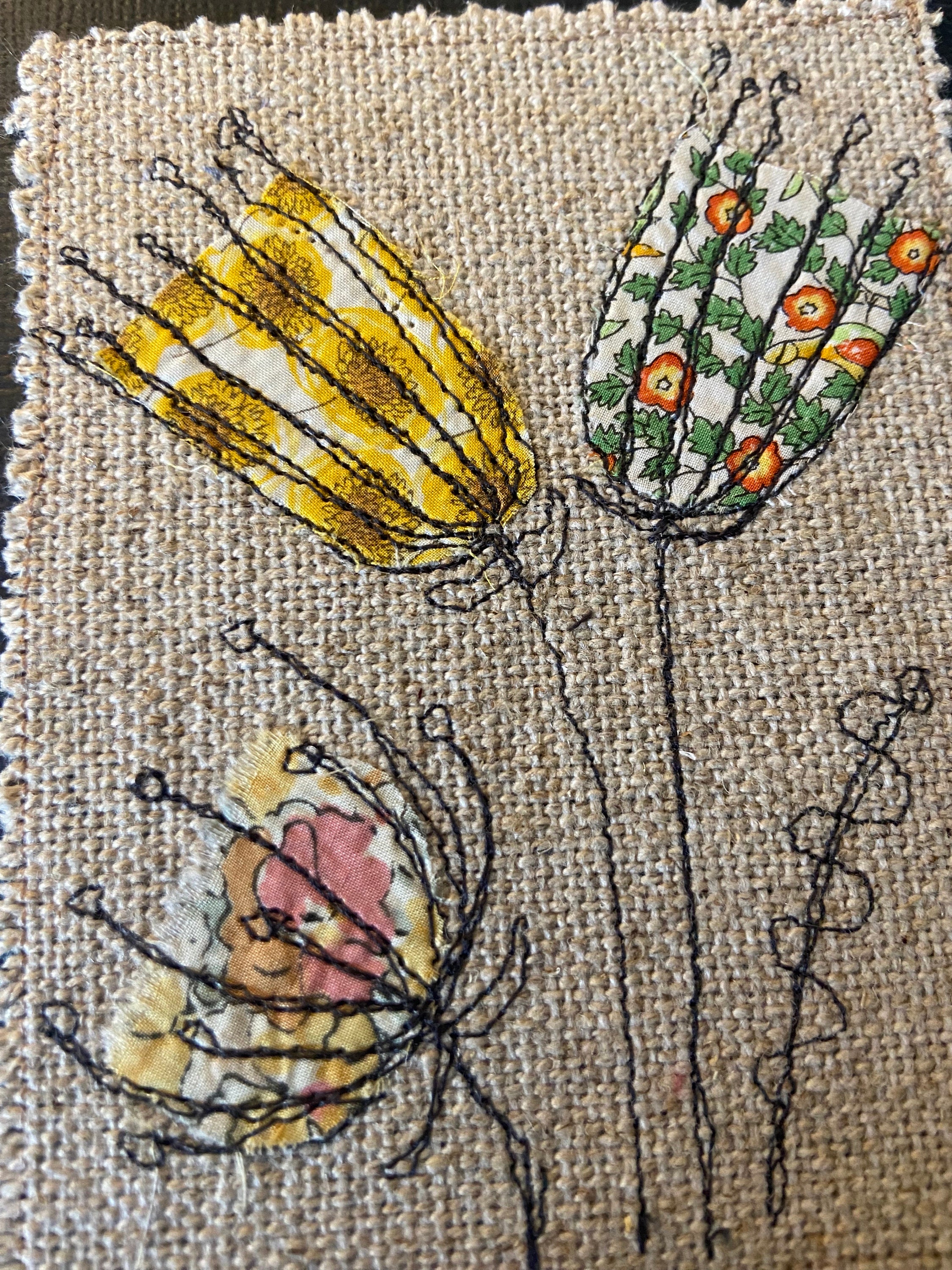 Wild Flowers, Cow Parsley Gift Card / Textile Wall Art. Liberty Print ...