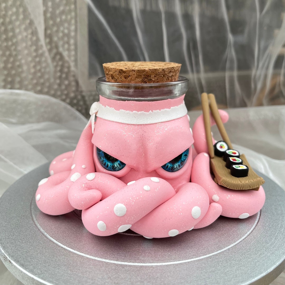 Sushi Chef Octopus Jar Stash Jar - Etsy