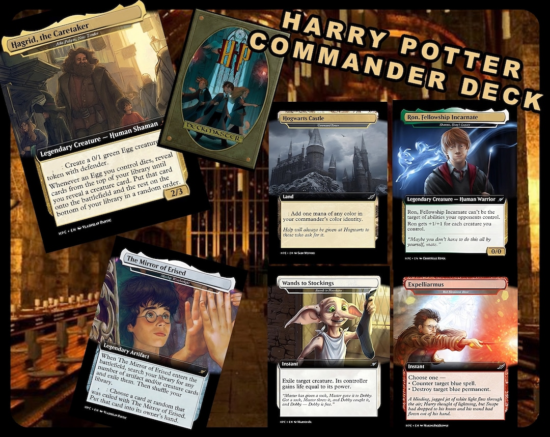 MTG Proxy Harry Potter 100 Card Commander Deck hagrid - Etsy