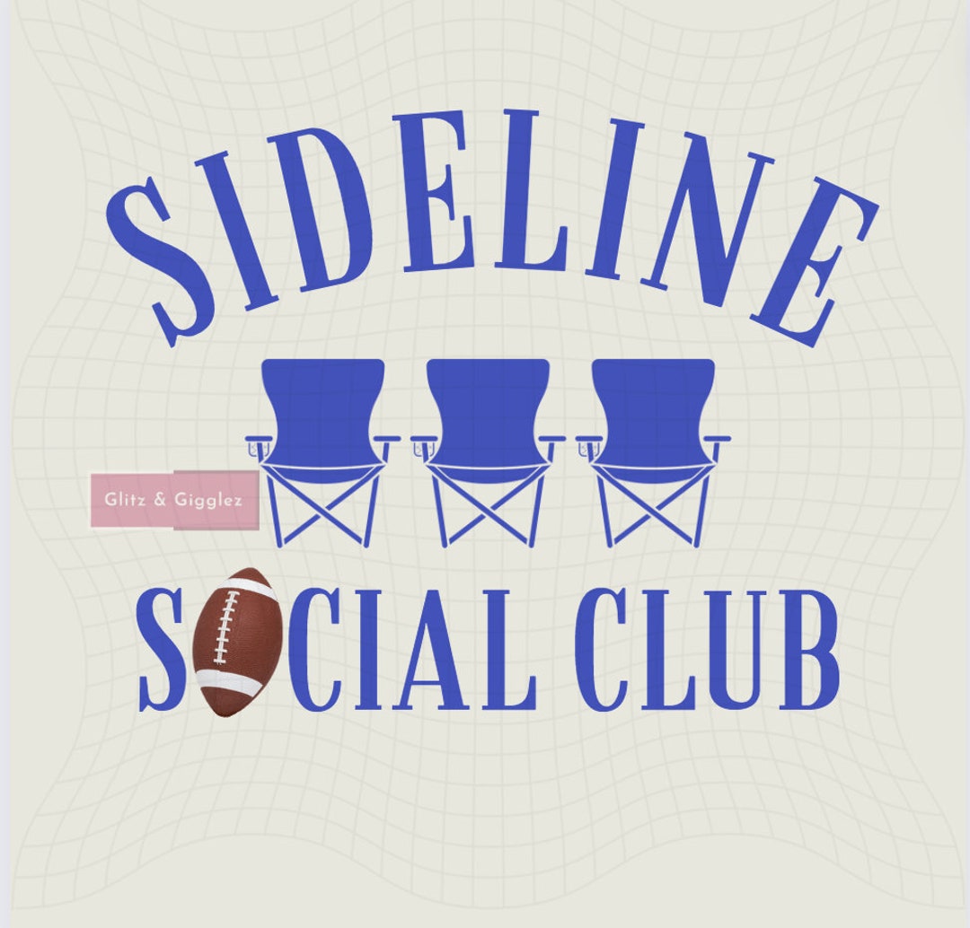 Sideline Social Club Football Royal PNG - Etsy