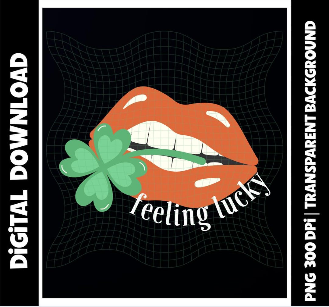 Lucky Lips SVG and PNG - Etsy