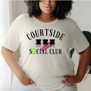 Courtside Social Club Tennis Black PNG - Etsy