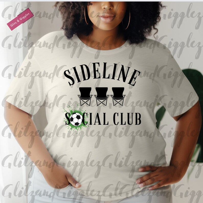 Sideline Social Club Soccer Black PNG - Etsy