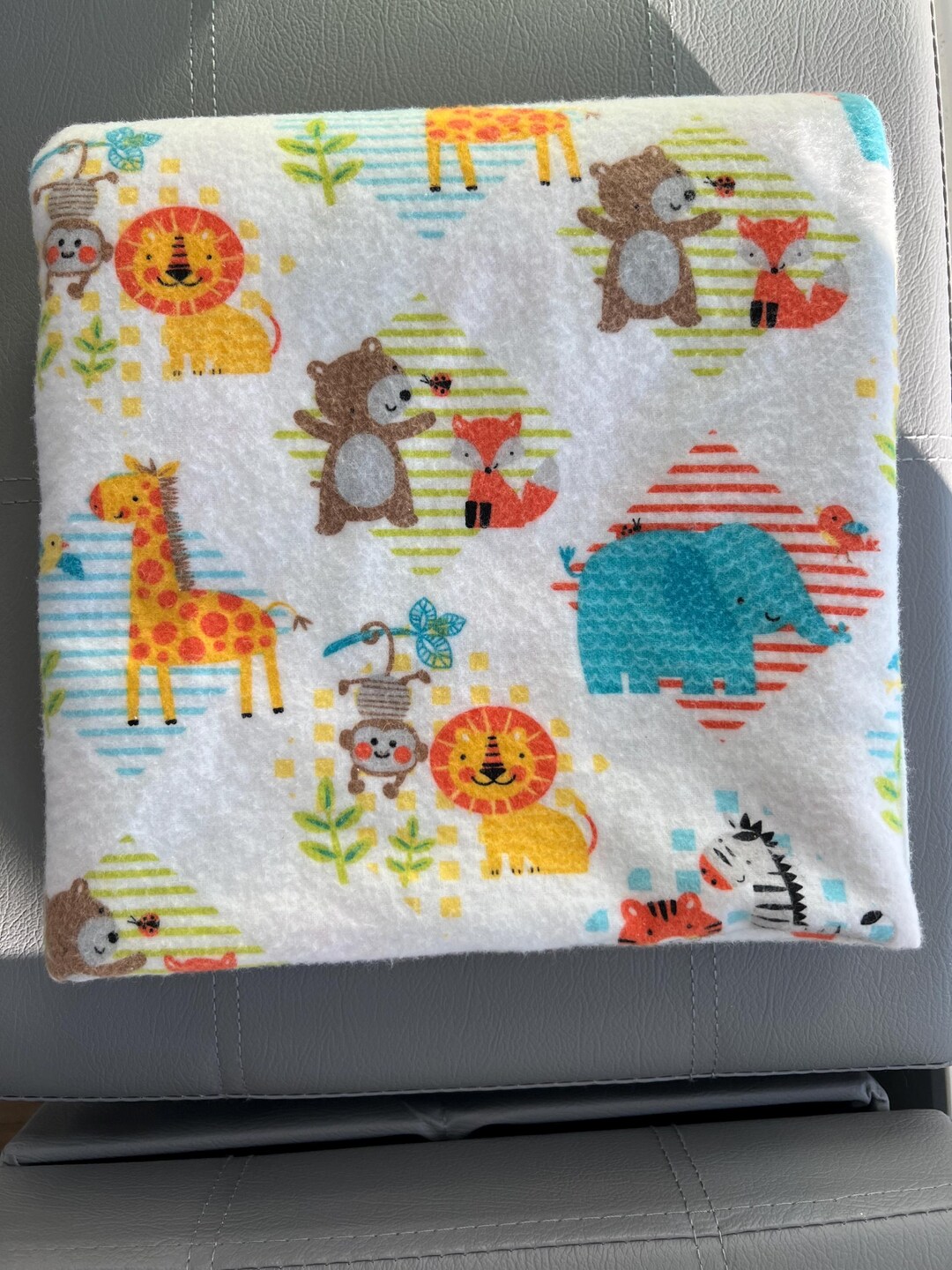 Zoo Animals Flannel Blanket-2 Layer, Extra Largeat Least 39in X 39in ...