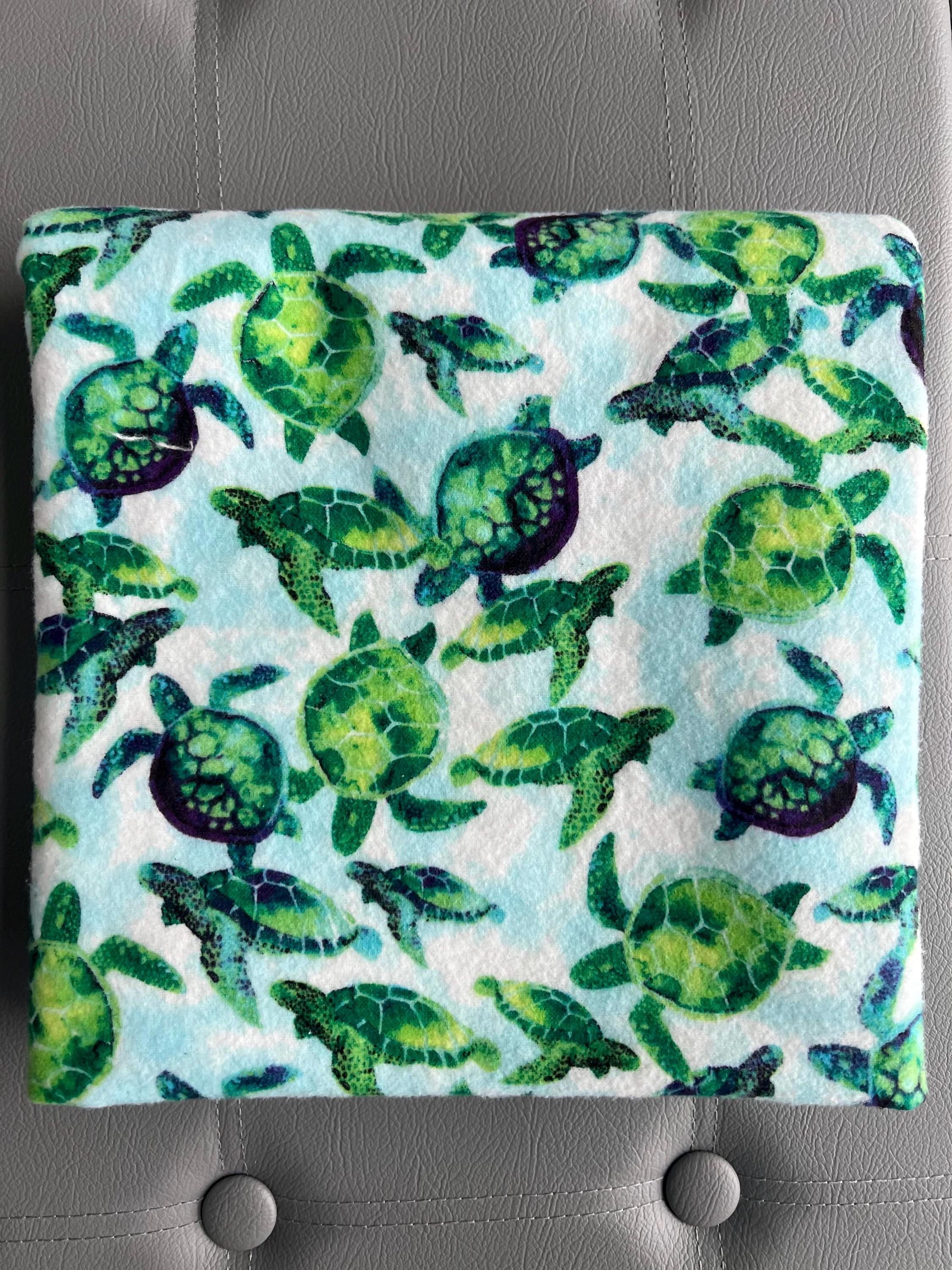 Turtle Flannel Blanket-2 Layer, Extra Largeat Least 39in X Turtle Flannel Blanket-2 Layer, Extra Largeat Least 39in X