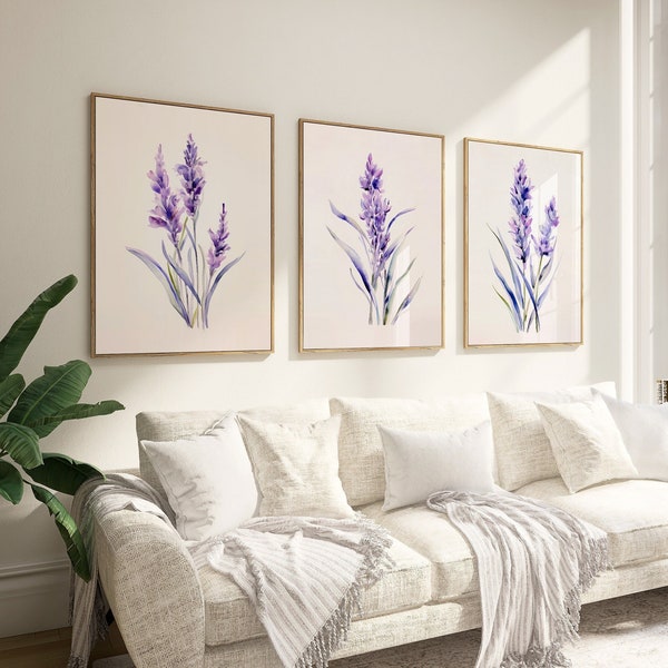 Flower Art Print Set - Etsy