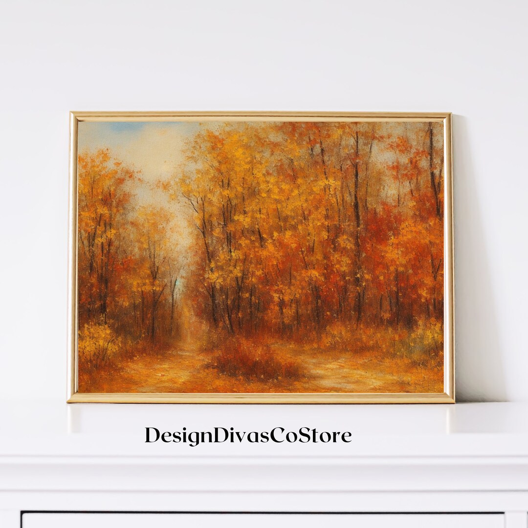Fall Landscape Printable Wall Art Country Farmhouse Print - Etsy
