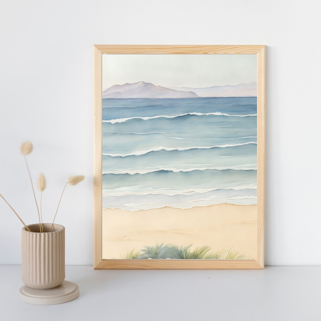 Vintage Coastal Art Vintage Beach Print Neutral Beach Print - Etsy
