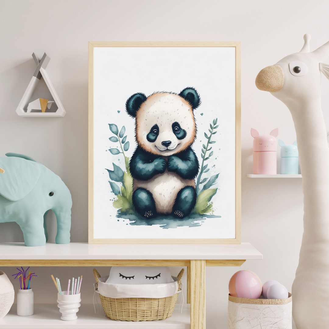 Panda Print, Panda Nursery Art, PRINTABLE Art, Nursery Decor, Animal ...