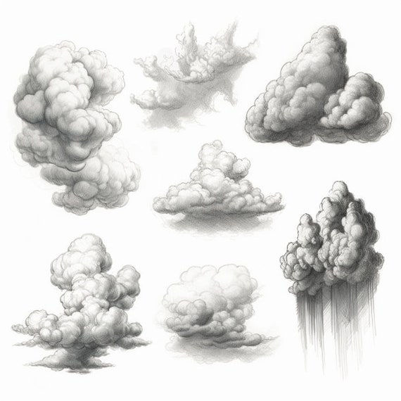 Clouds Pencil Drawing