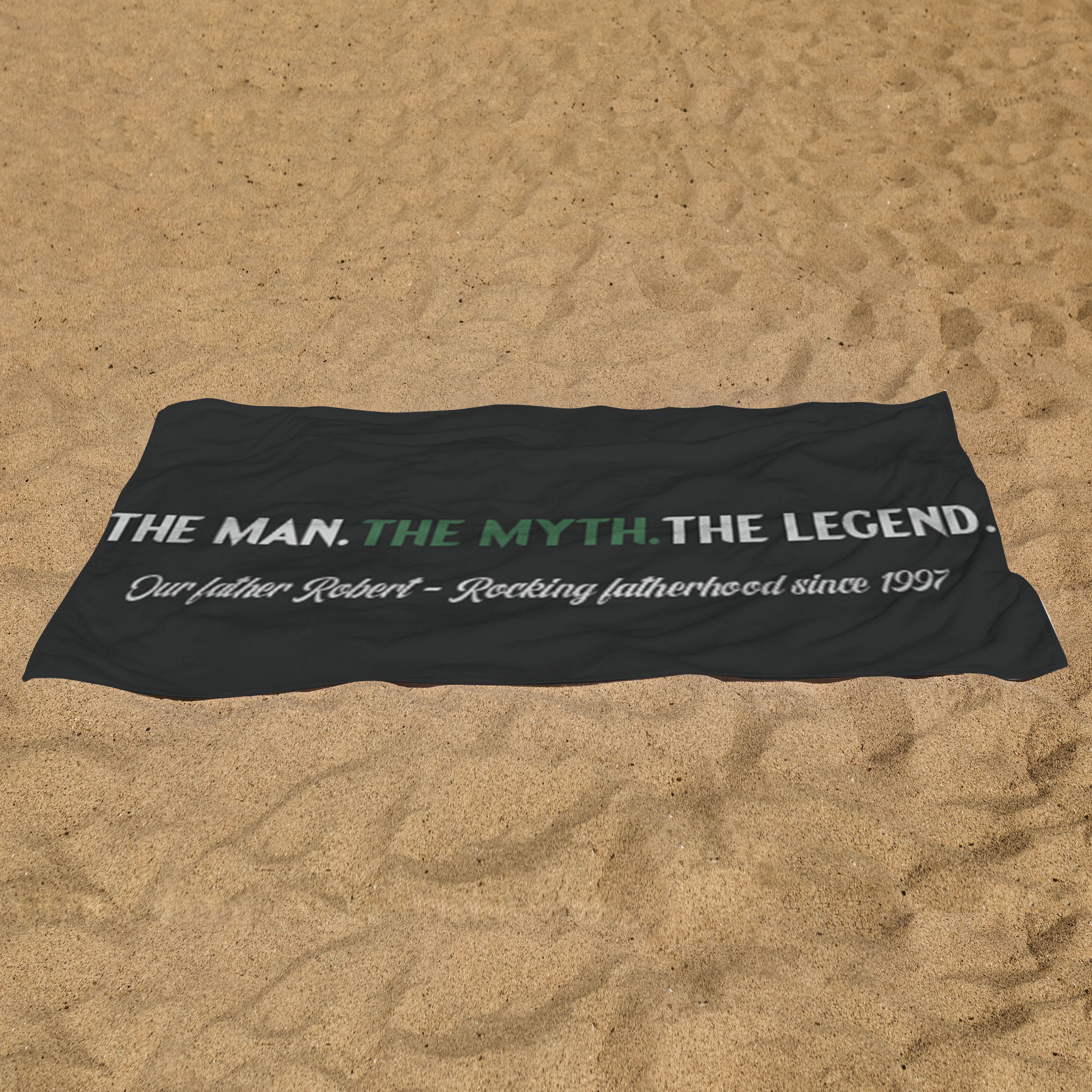 The Legend Beach Towel, Father's Day Gift Pool Towel, Personalized ...