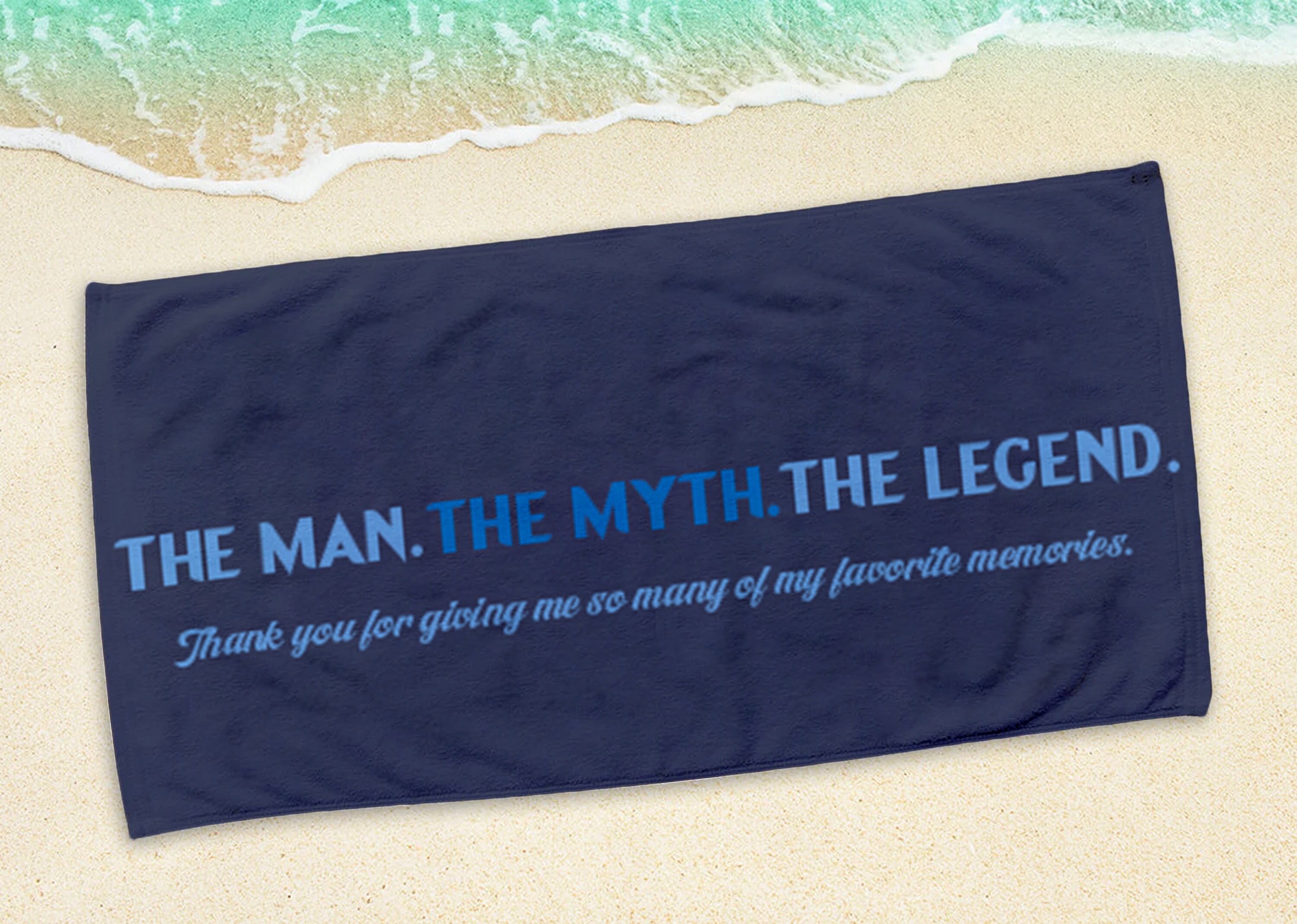 The Legend Beach Towel, Father's Day Gift Pool Towel, Personalized ...