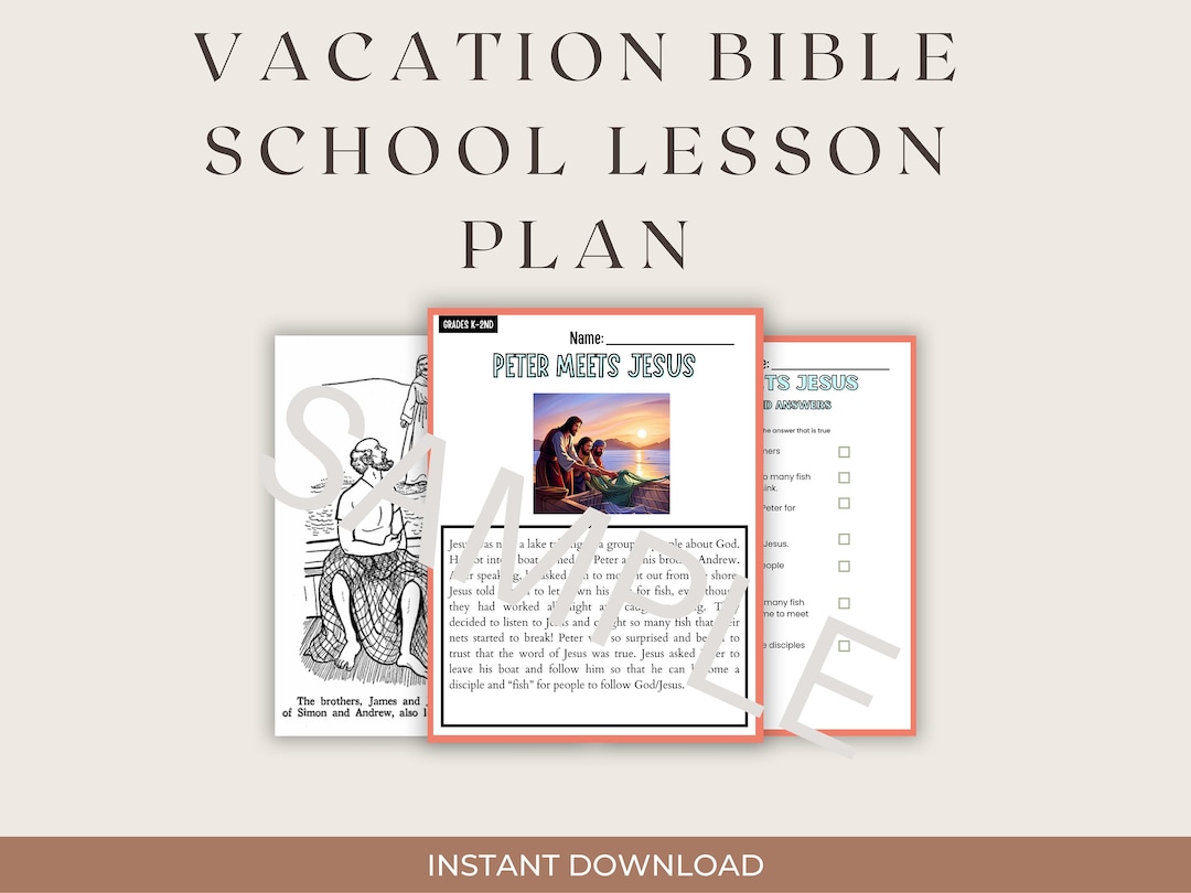 Vacation Bible School Lesson Plan| Religion Lesson Plan for ...