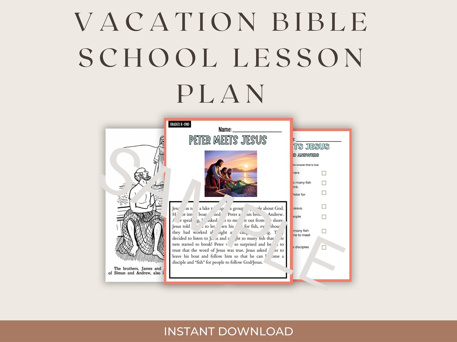 Vacation Bible School Lesson Plan| Religion Lesson Plan for ...