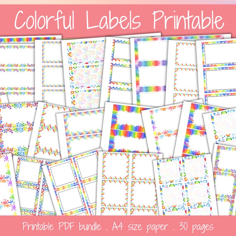 Blank Water Color Labels-canva Template - Etsy