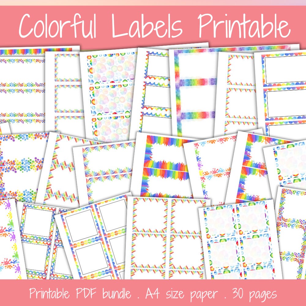 Blank Water Color Labels-canva Template - Etsy