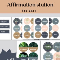 Affirmation Station Labels | BOHO PLANTS | Positive Affirmations for ...
