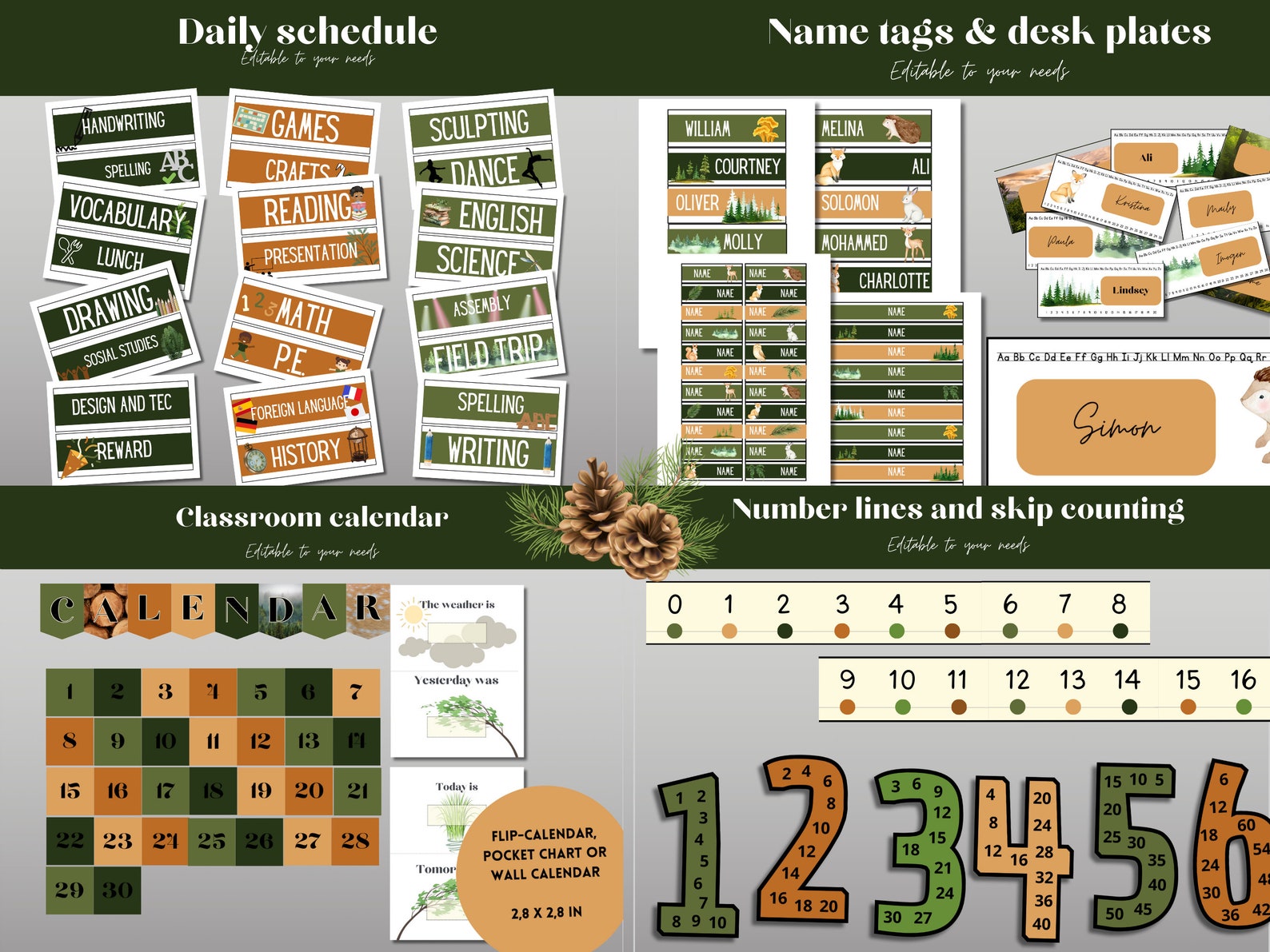 Forest Classroom Decorations Mega Bundle | Classroom Decor Bundle ...