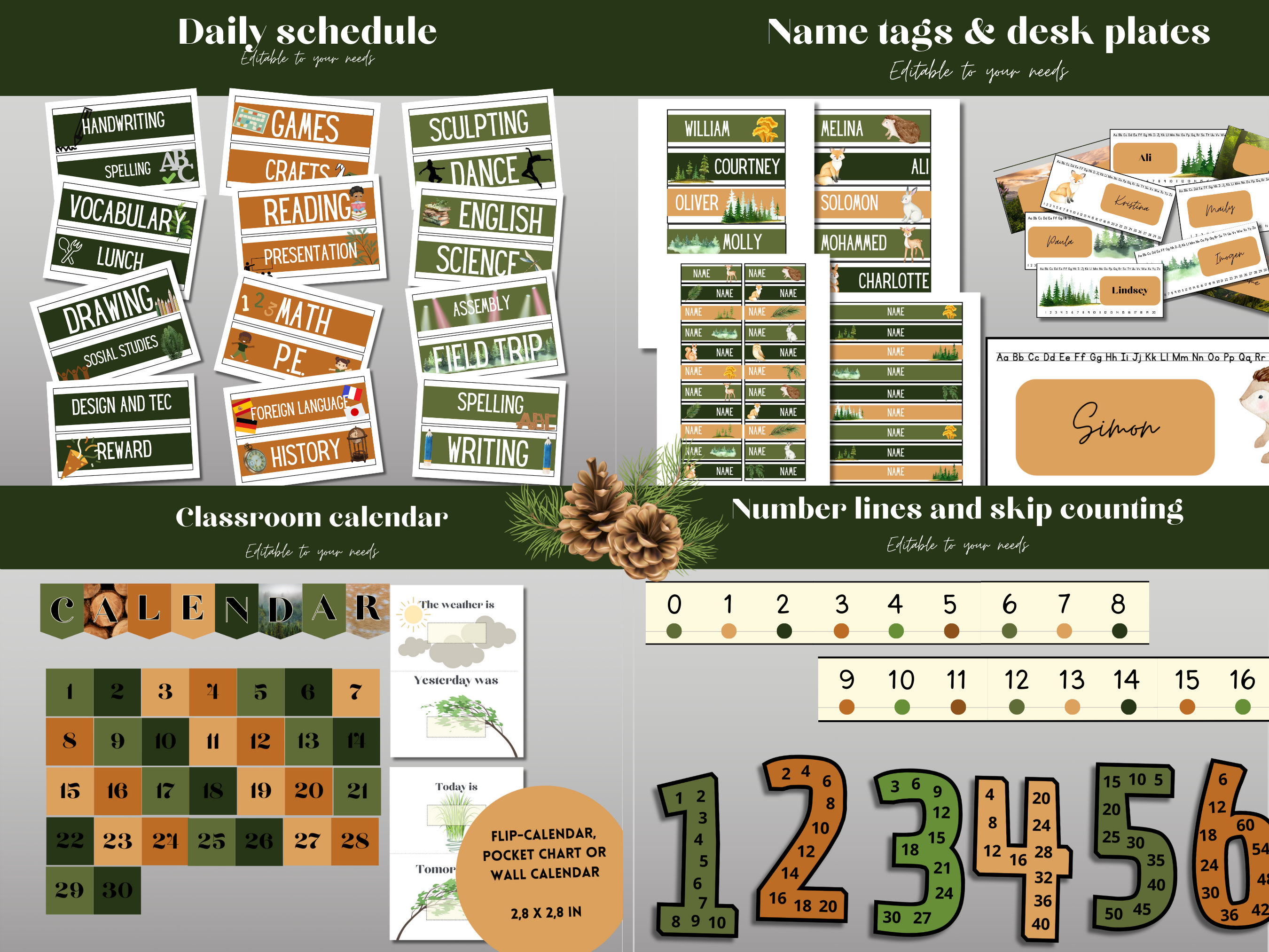 Forest Classroom Decorations Mega Bundle | Classroom Decor Bundle ...