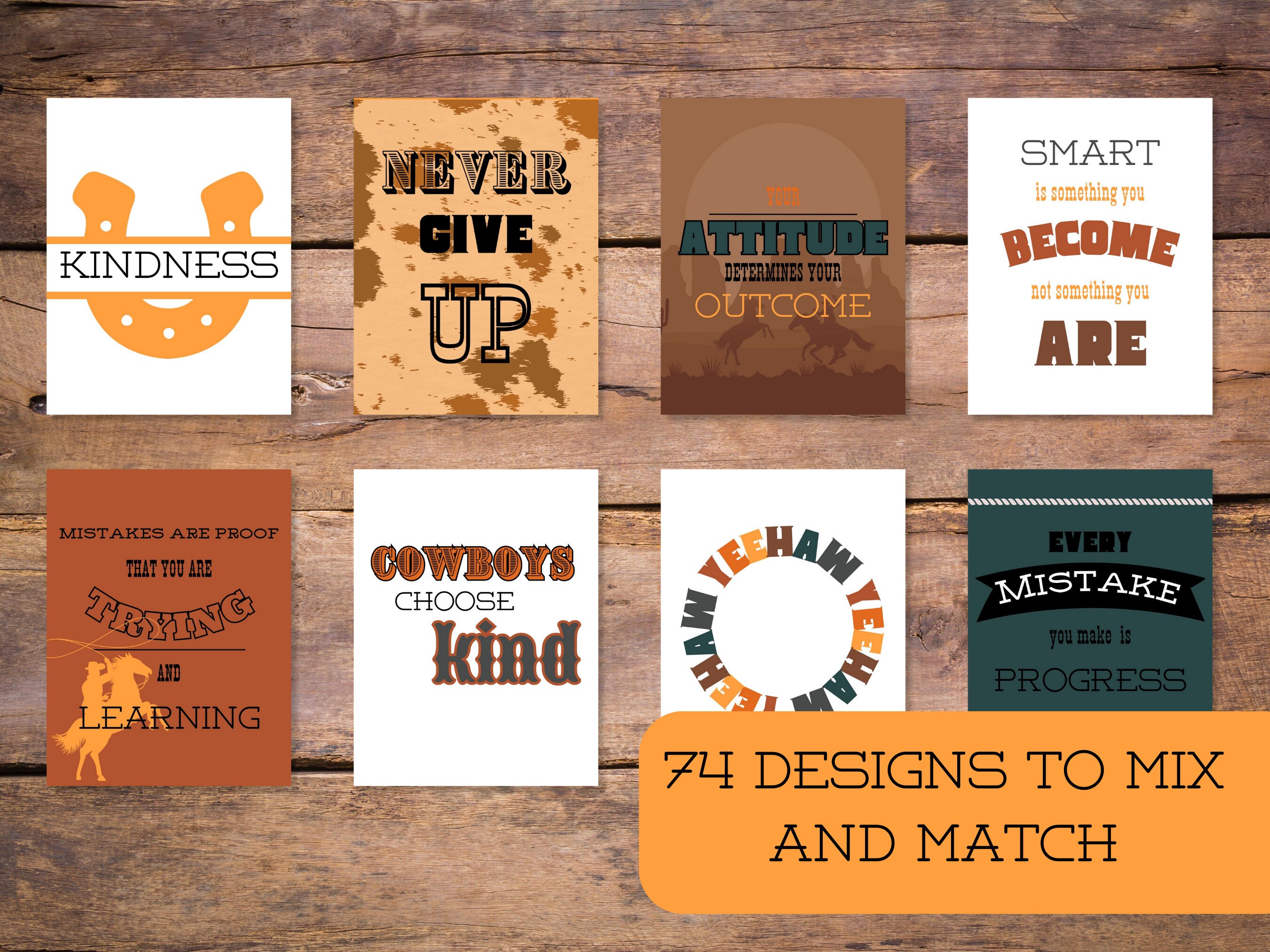 Western Inspired Gowth Mindset Posters for Classrooms and Schools ...